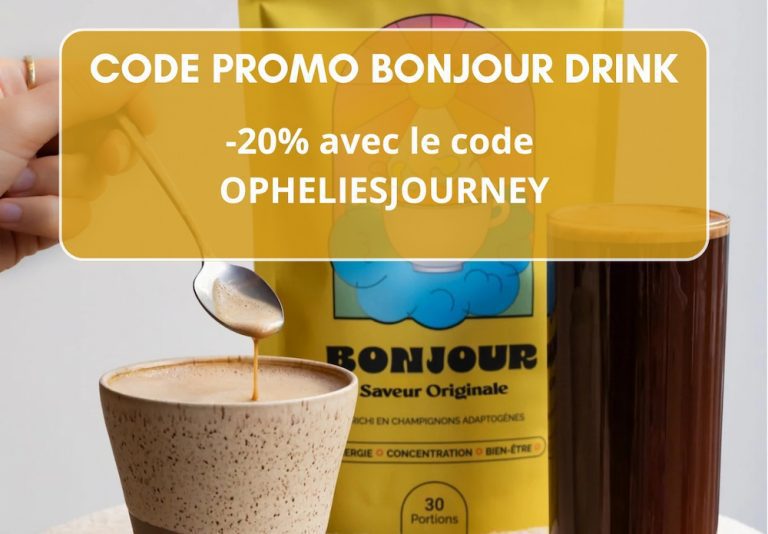 Code promo Bonjour Drink : -20% en 2026 💸